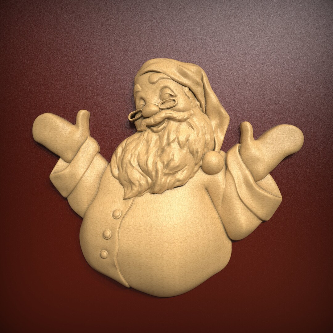 Santa, STL Relief File for CNC Router Carving, Engraving - Etsy