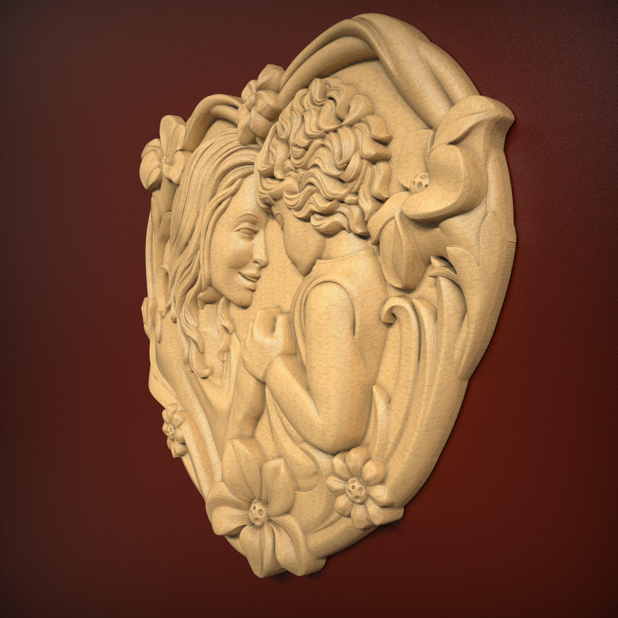 Mother and Daughter, STL Relief File for CNC Router Carving, Engraving ...