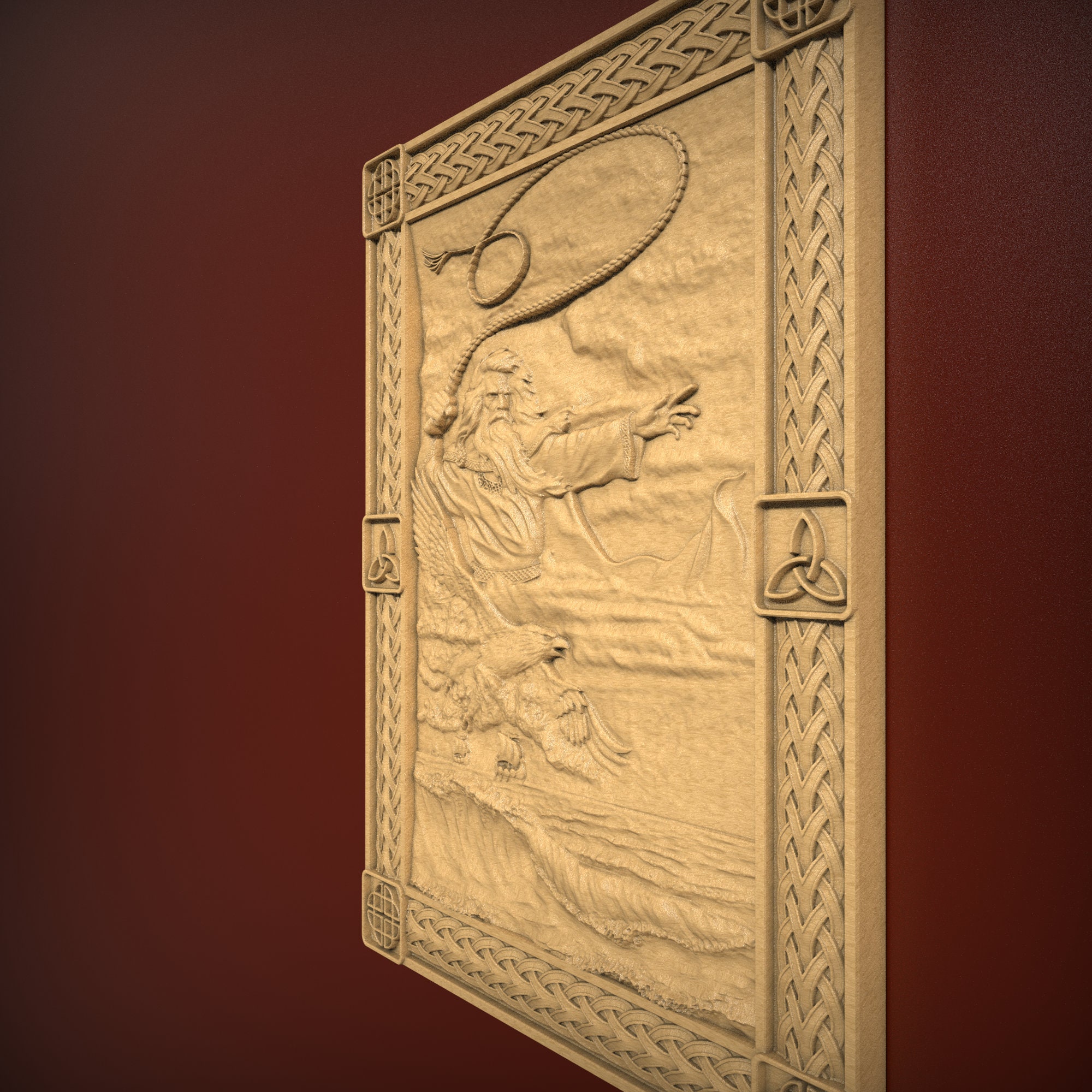 Viking God of Wind, STL Relief File for CNC Router Carving, Engraving ...