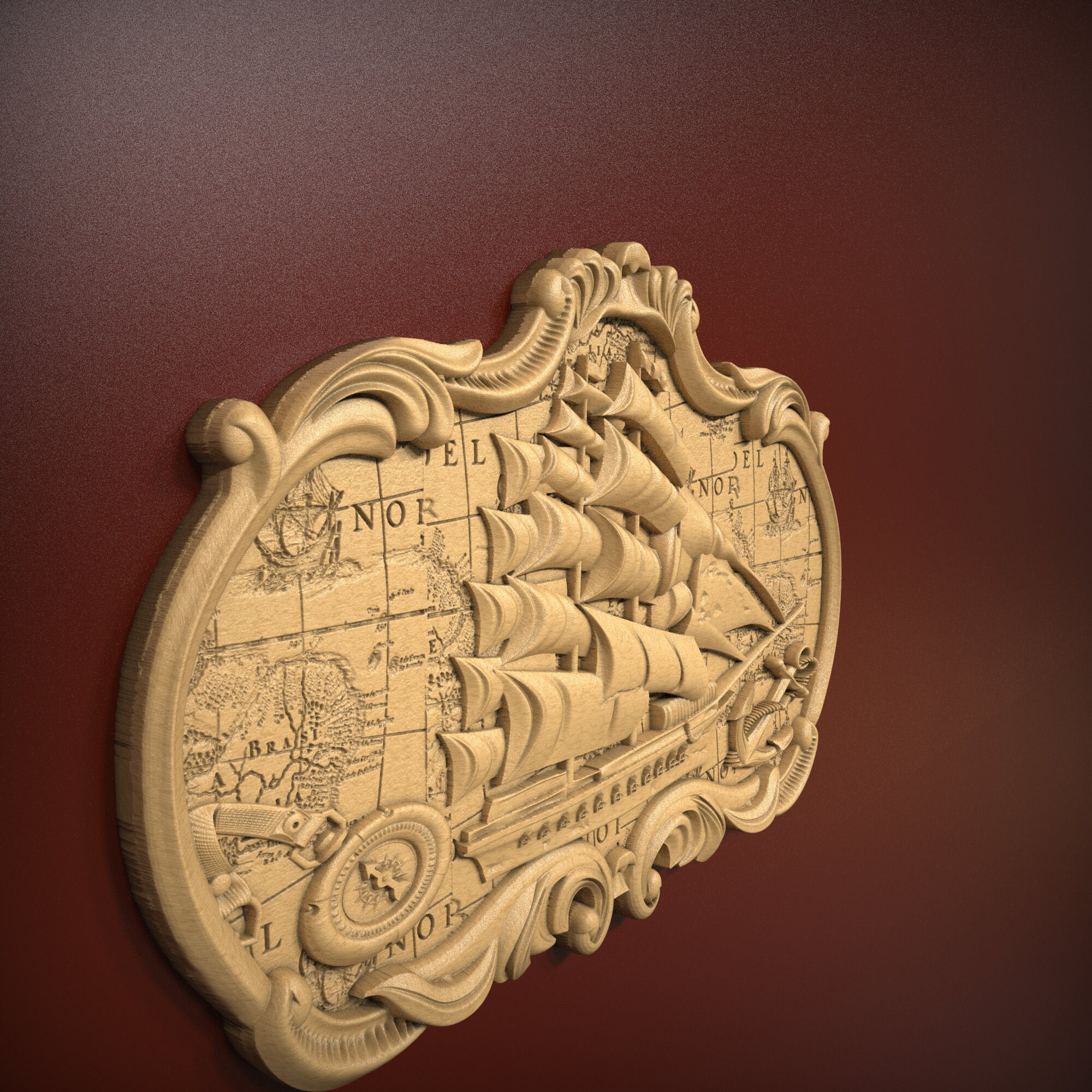 Exploration Wall Art, 3D STL Relief File for CNC Router Carving ...
