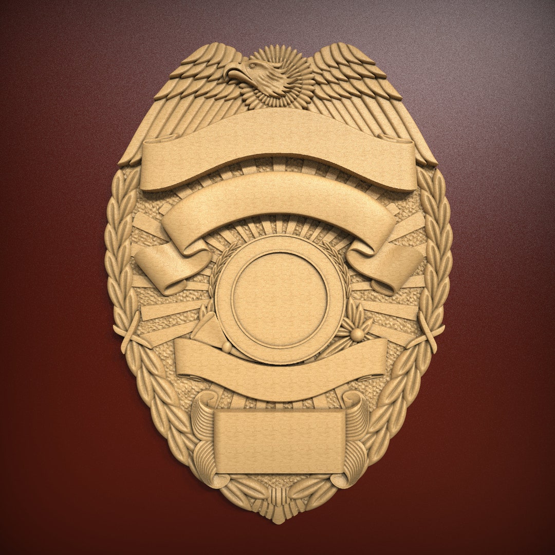 Badge Blank, STL Relief File for CNC Router Carving, Engraving - Etsy