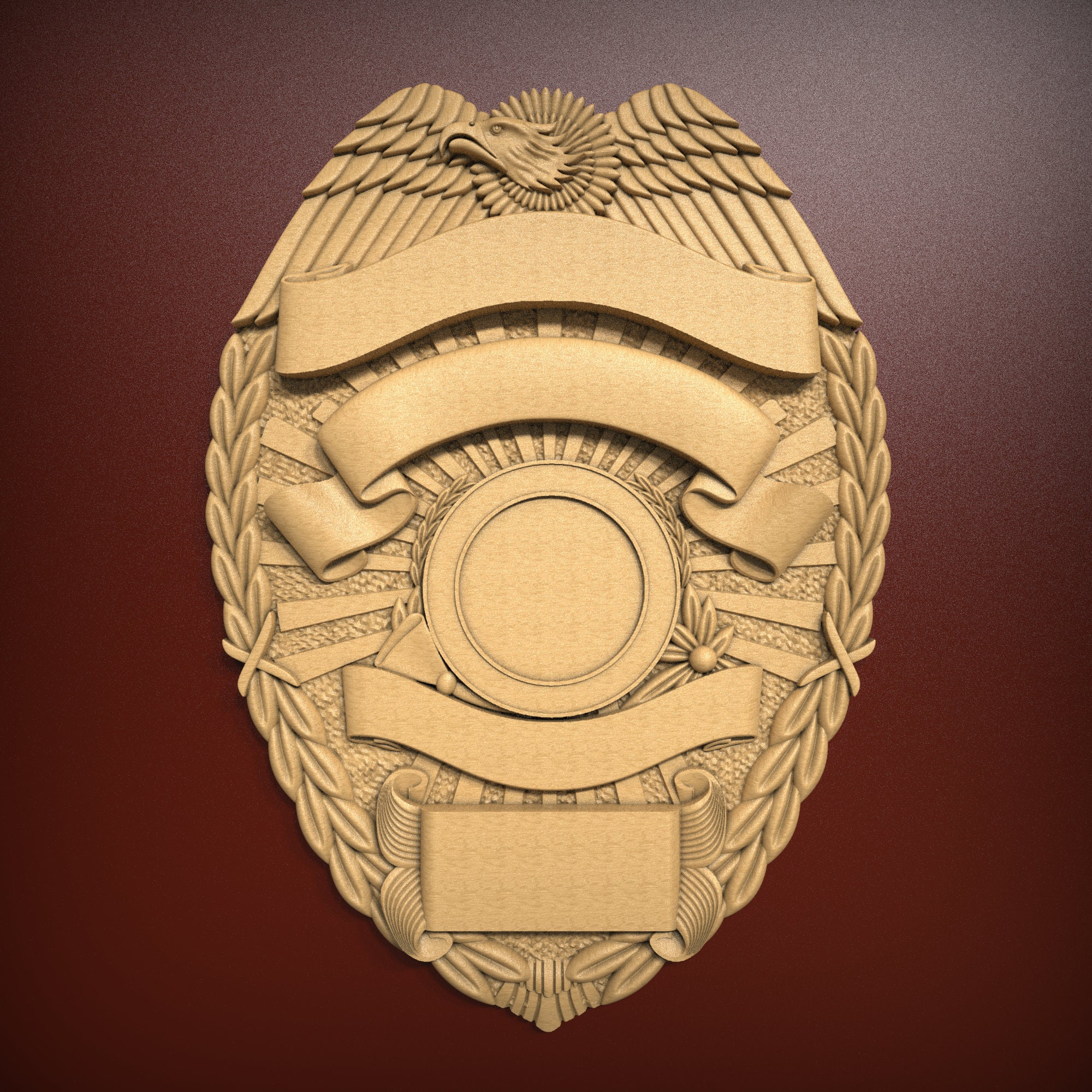 Badge Blank, STL Relief File for CNC Router Carving, Engraving - Etsy