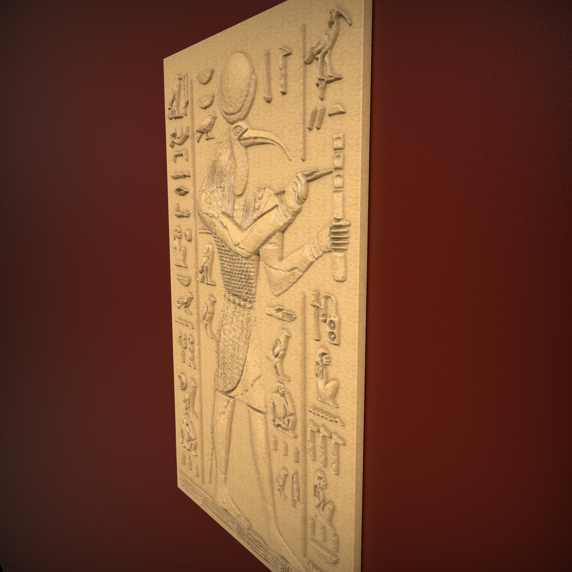Ancient Egypt Wall Art, 3D STL Relief File for CNC Router Carving ...