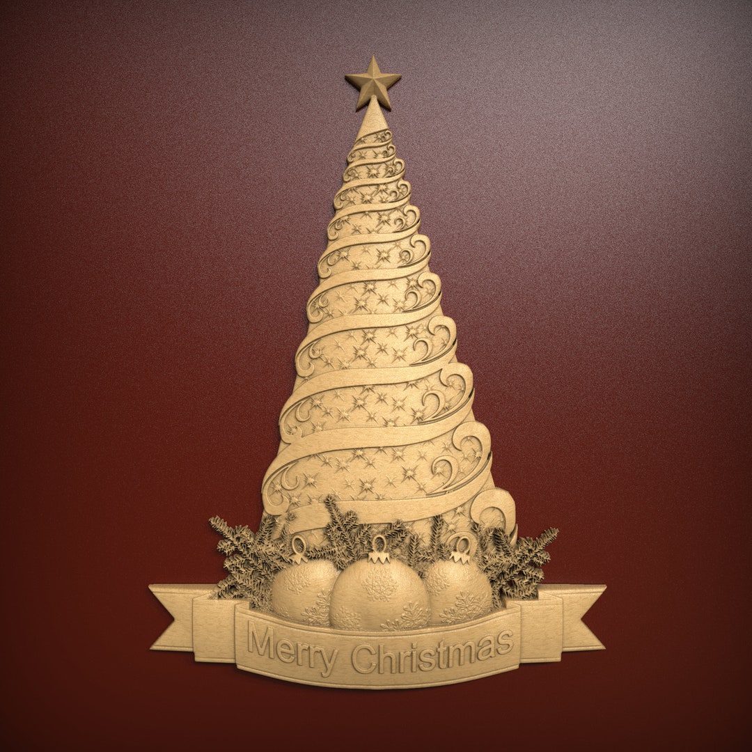 Christmas Tree, STL Relief File for CNC Router Carving, Engraving - Etsy