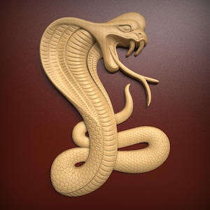 Cobra, STL Relief File for CNC Router Carving, Engraving - Etsy