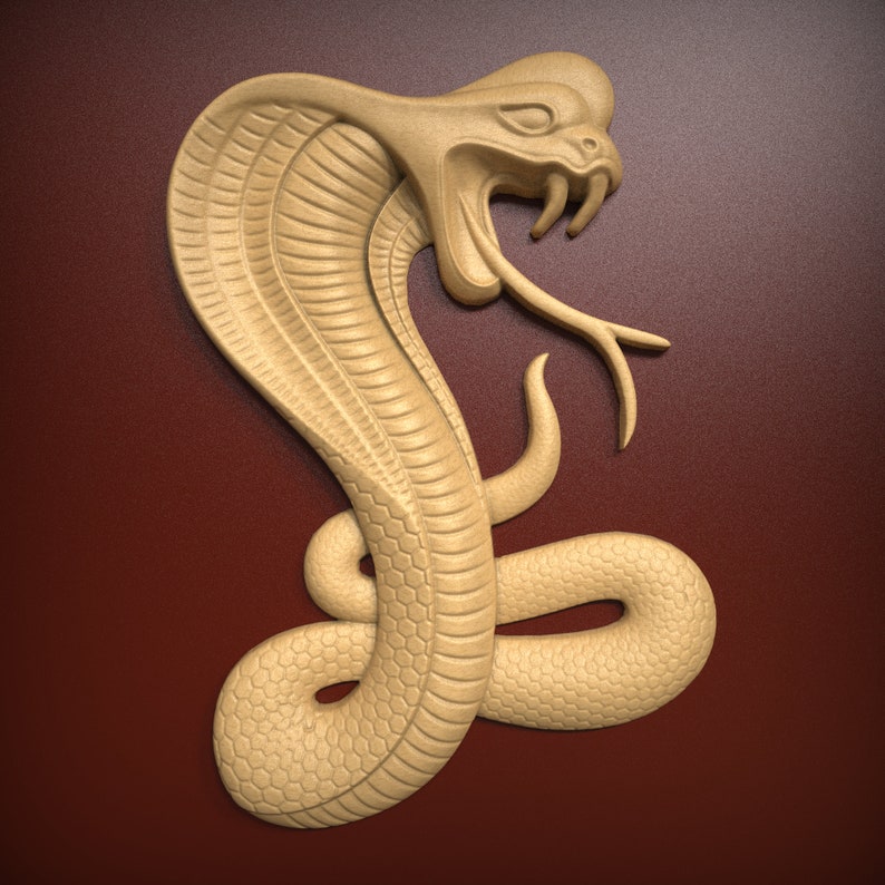 Cobra, STL Relief File for CNC Router Carving, Engraving - Etsy