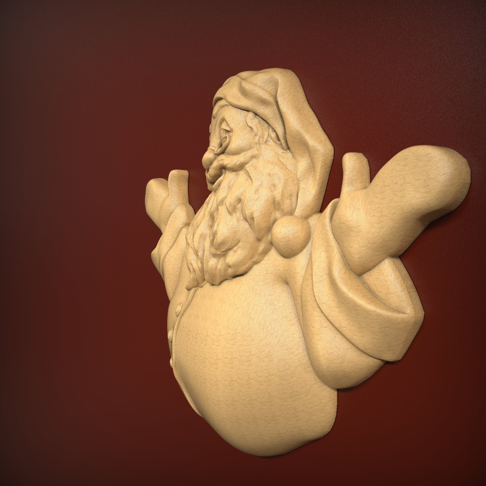 Santa, STL Relief File for CNC Router Carving, Engraving - Etsy