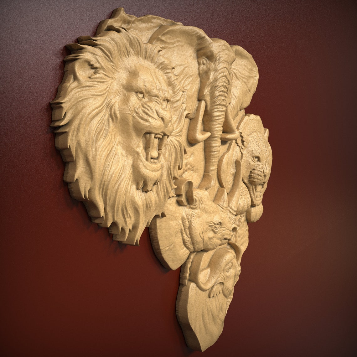 Wild Animals, STL Relief File for CNC Router Carving, Engraving - Etsy