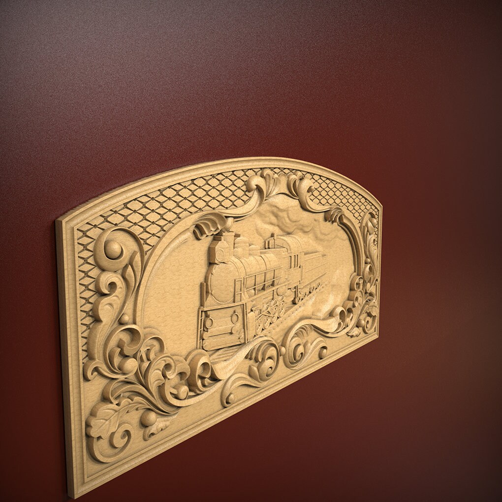 Train Wall Art, 3D STL Relief File for CNC Router Carving, Engraving - Etsy