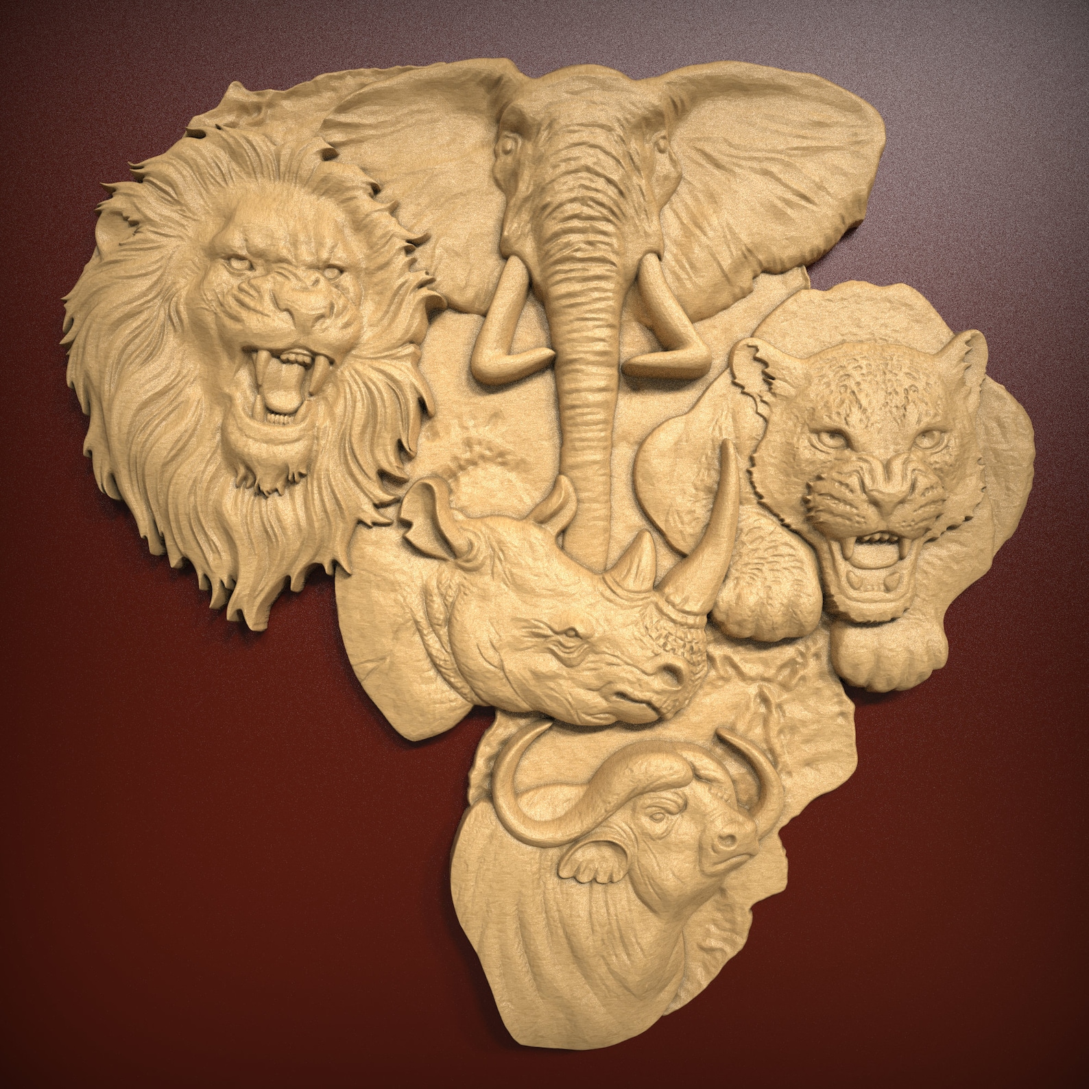 Wild Animals, STL Relief File for CNC Router Carving, Engraving - Etsy