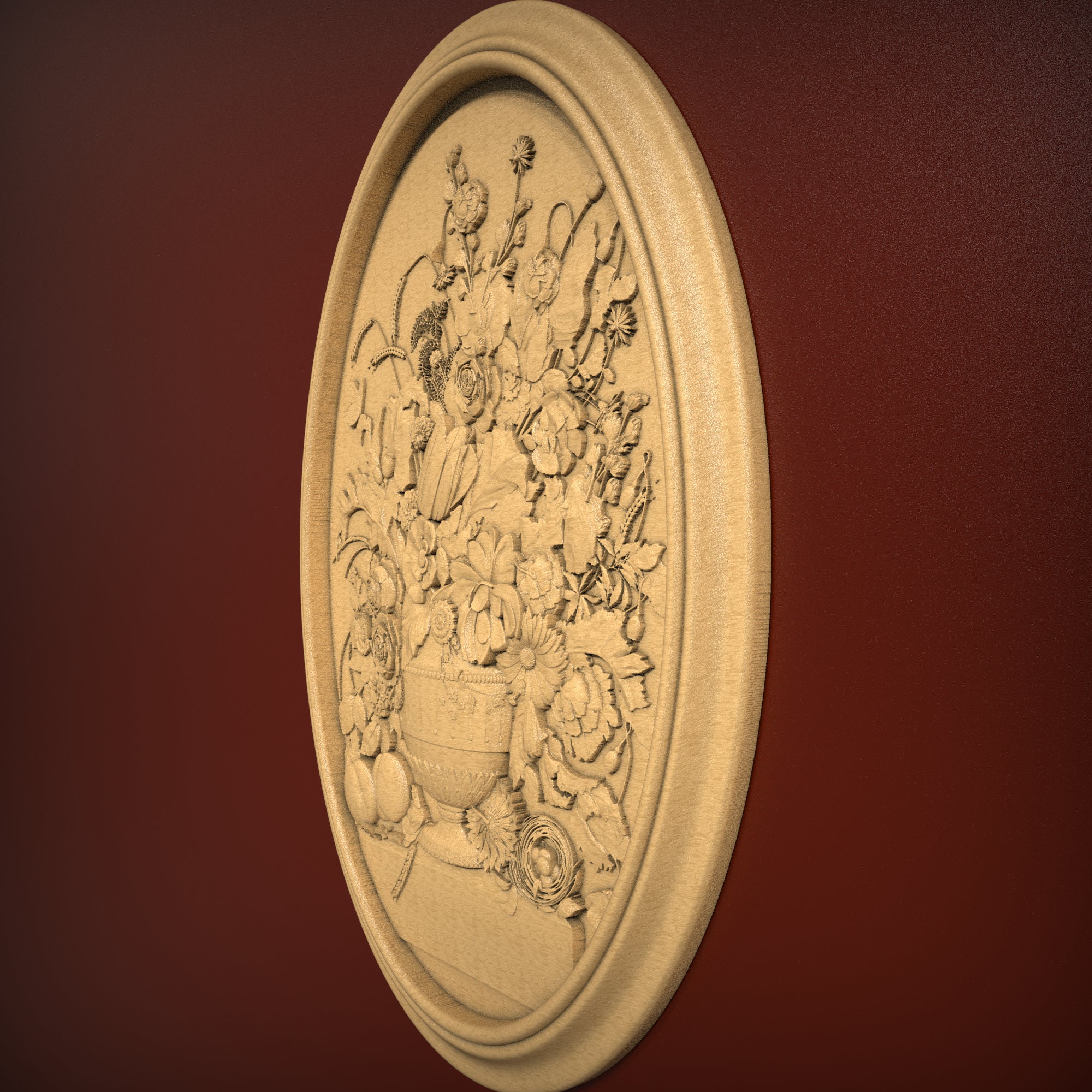 Floral Wall Decor, STL Relief File for CNC Router Carving, Engraving - Etsy