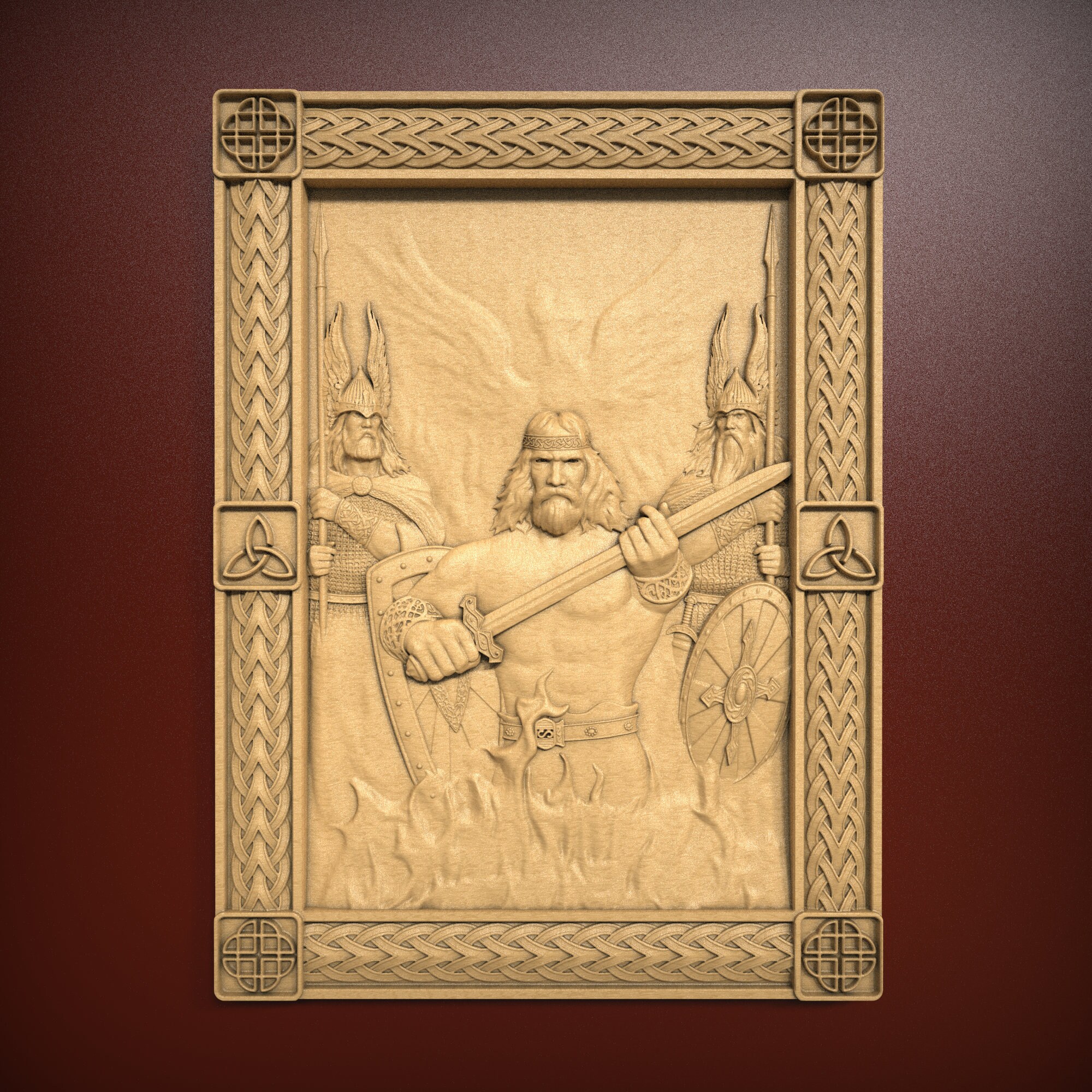Viking Fire, STL Relief File for CNC Router Carving, Engraving - Etsy