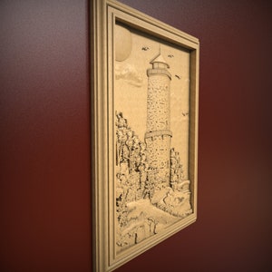 Lighthouse, STL Relief File for CNC Router Carving, Engraving - Etsy