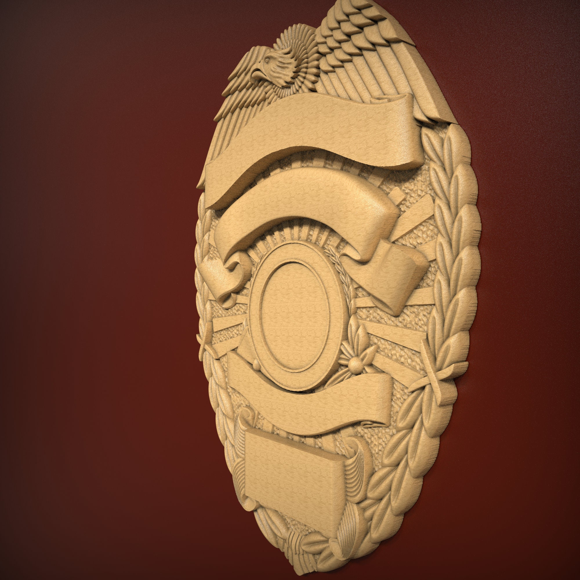 Badge Blank, STL Relief File for CNC Router Carving, Engraving - Etsy