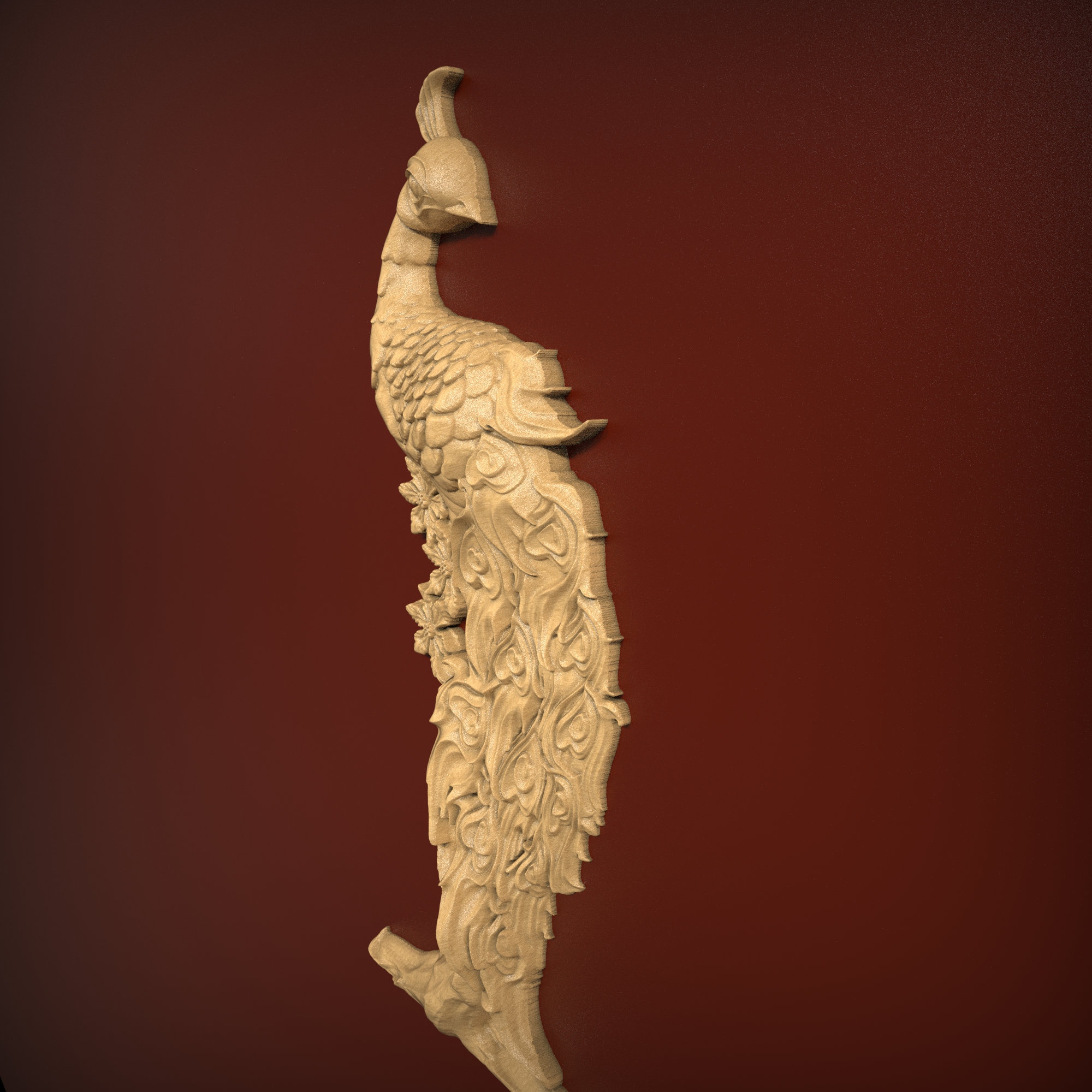 Peacock, STL Relief File for CNC Router Carving, Engraving - Etsy