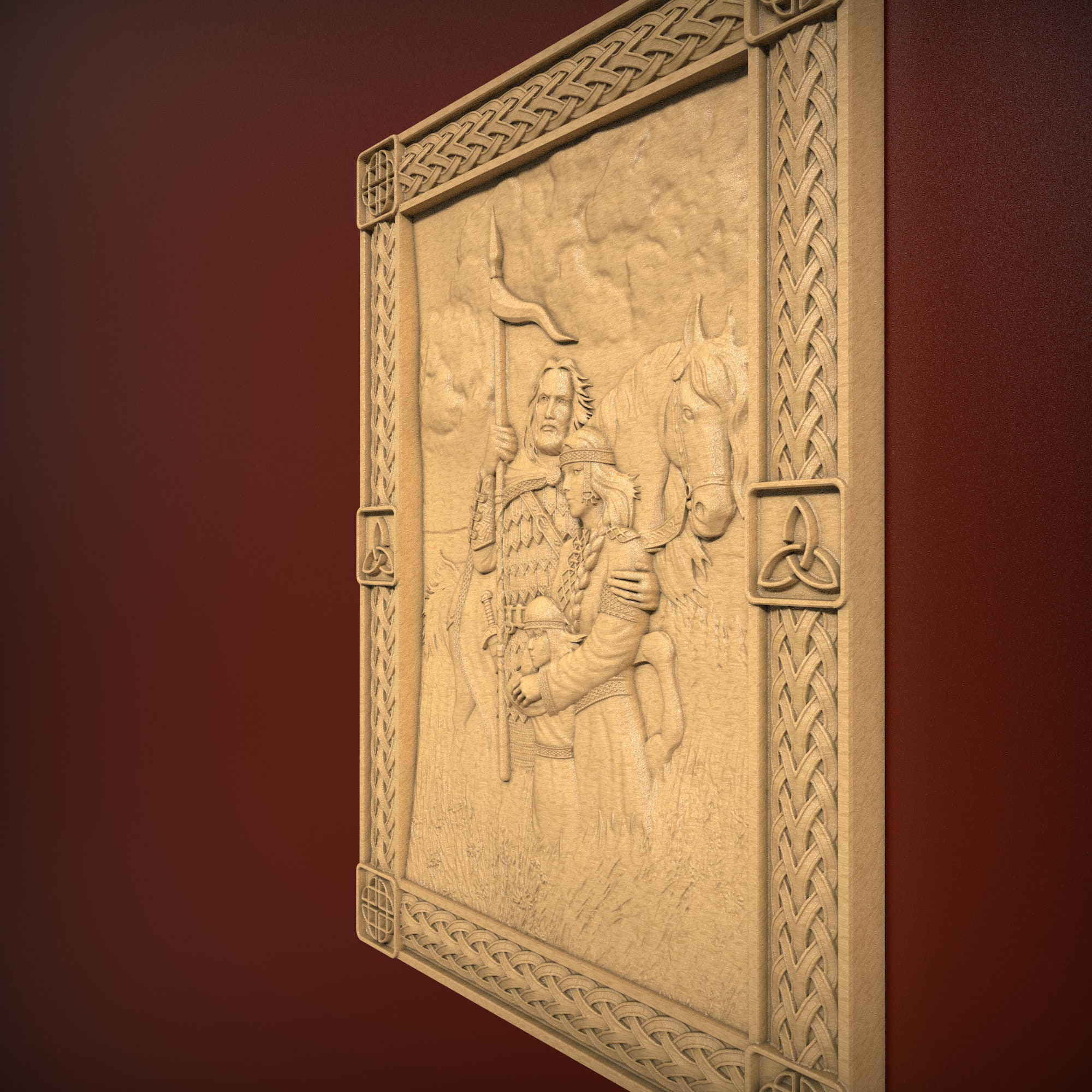 Viking Family STL Relief File for CNC Router Carving - Etsy