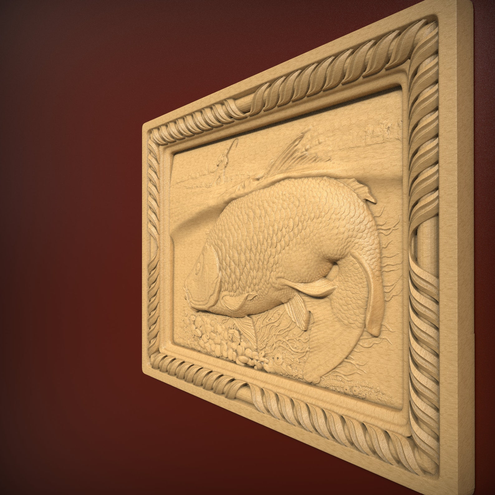Fishing, STL Relief File for CNC Router Carving, Engraving - Etsy