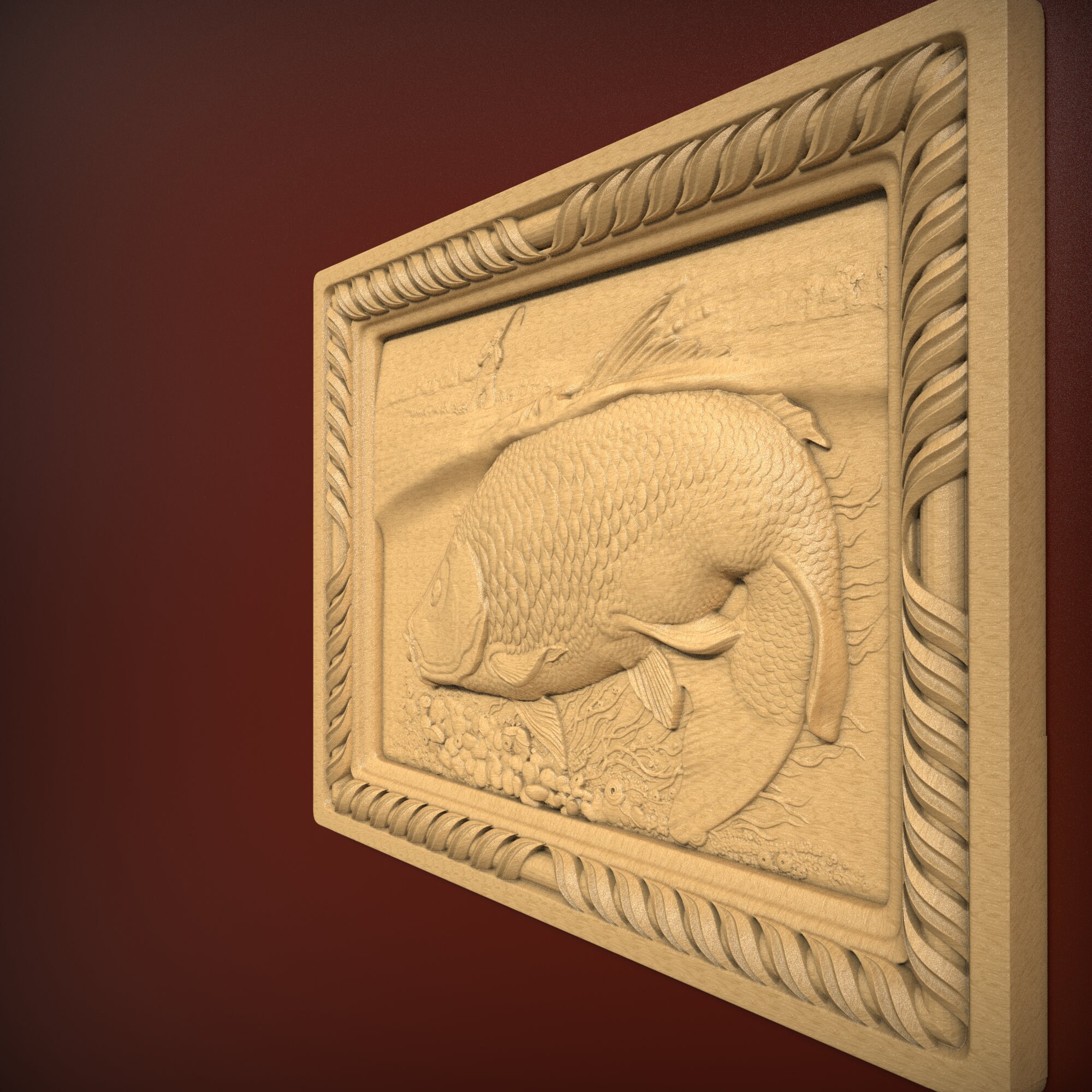 Fishing, STL Relief File for CNC Router Carving, Engraving - Etsy