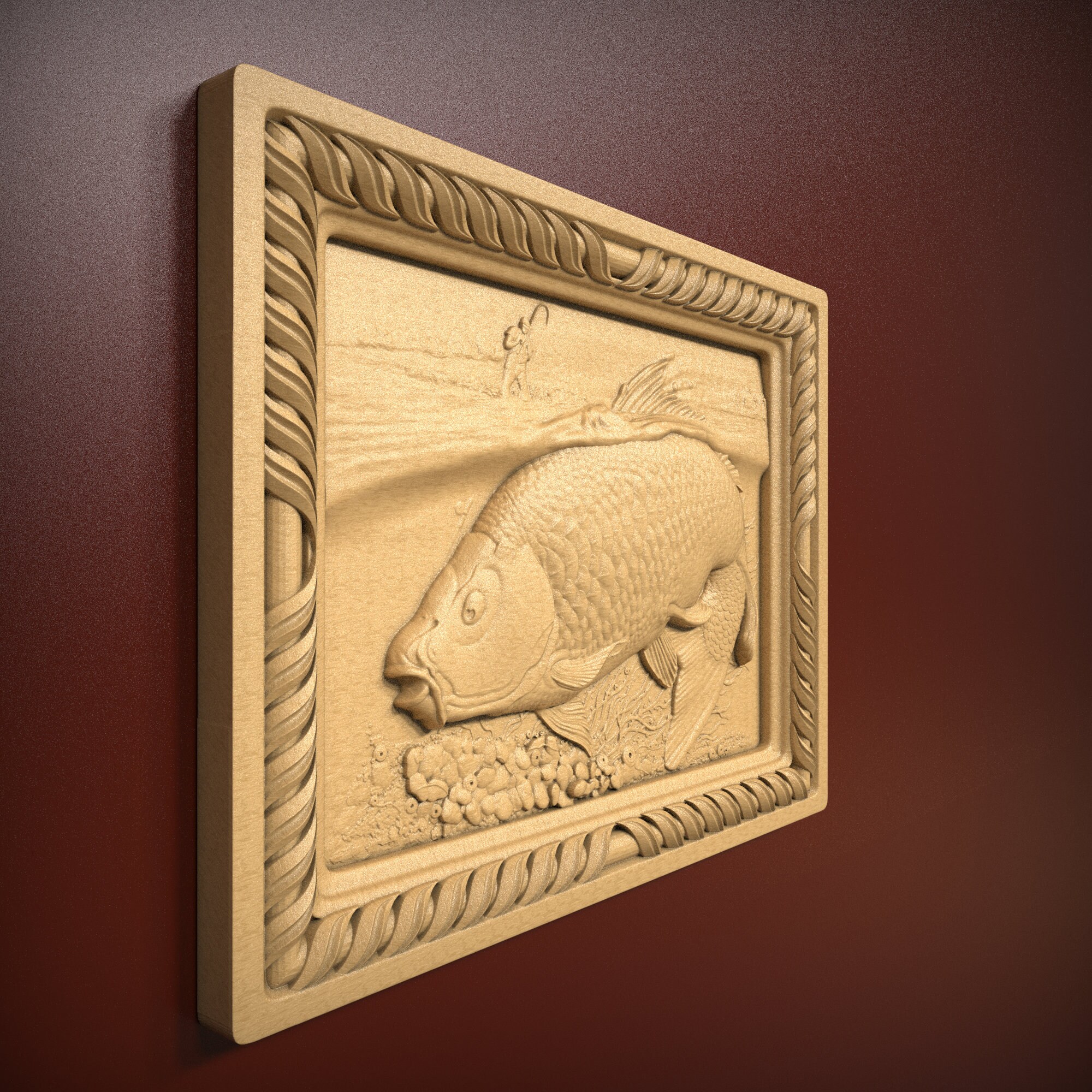 Fishing, STL Relief File for CNC Router Carving, Engraving - Etsy