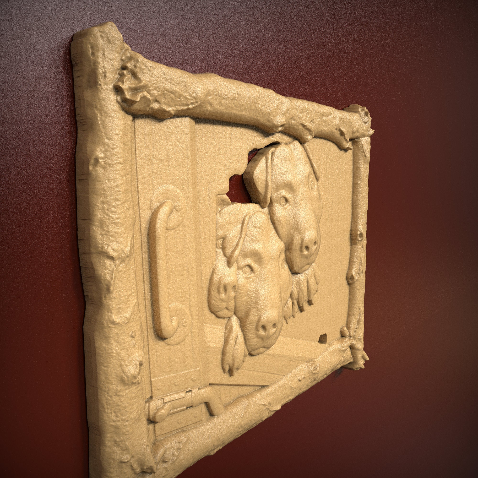 Excited Dogs, STL Relief File for CNC Router Carving, Engraving - Etsy