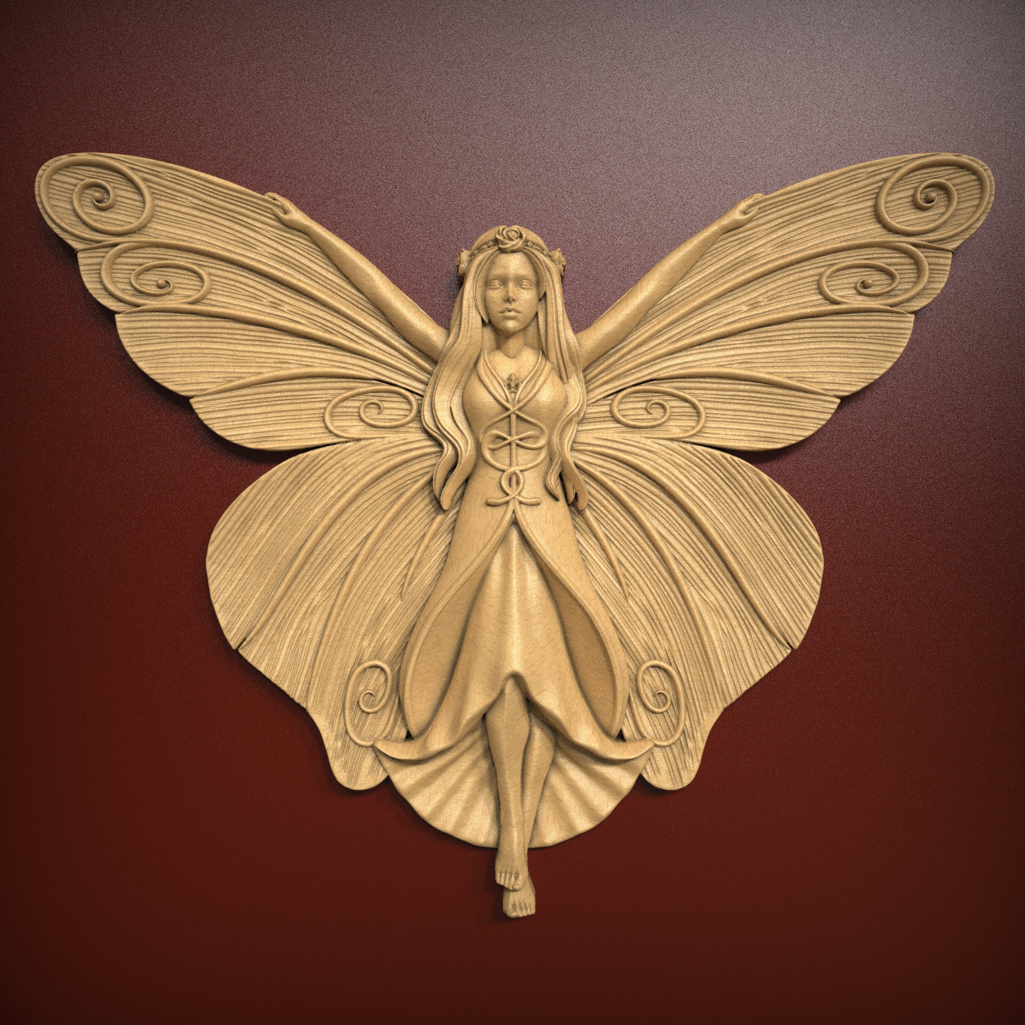Fairy Wall Art, 3D STL Relief File for CNC Router Carving, Engraving - Etsy