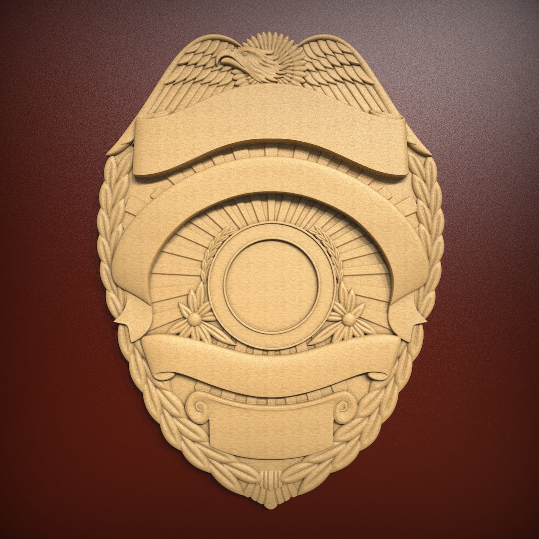 Badge Blank, STL Relief File for CNC Router Carving, Engraving - Etsy