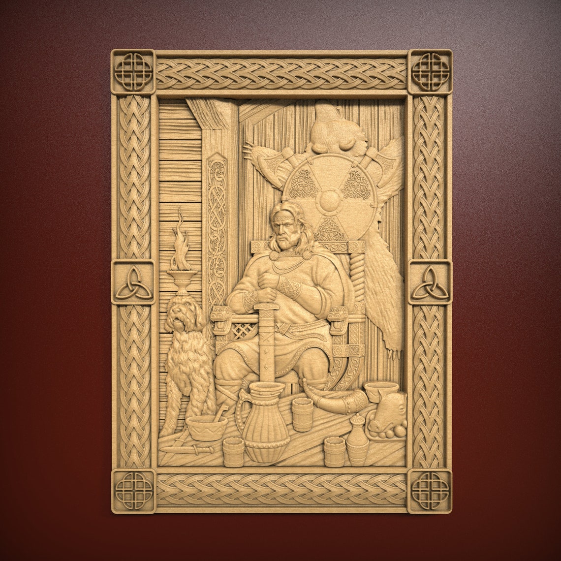 Viking, STL Relief File for CNC Router Carving, Engraving - Etsy