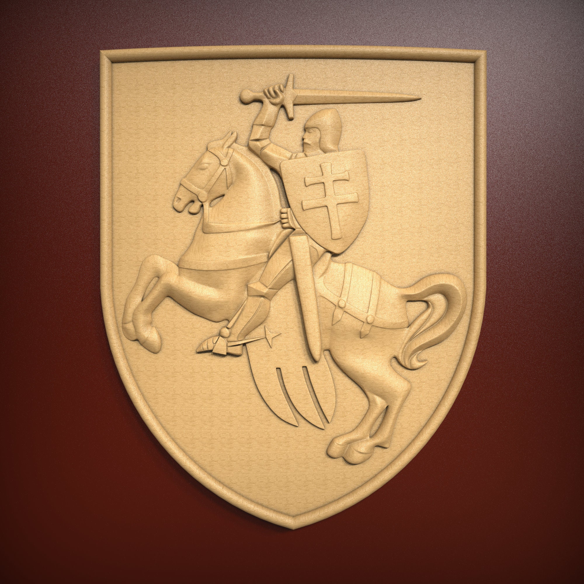 Coat of Arms Wall Art, STL Relief File for CNC Router Carving ...