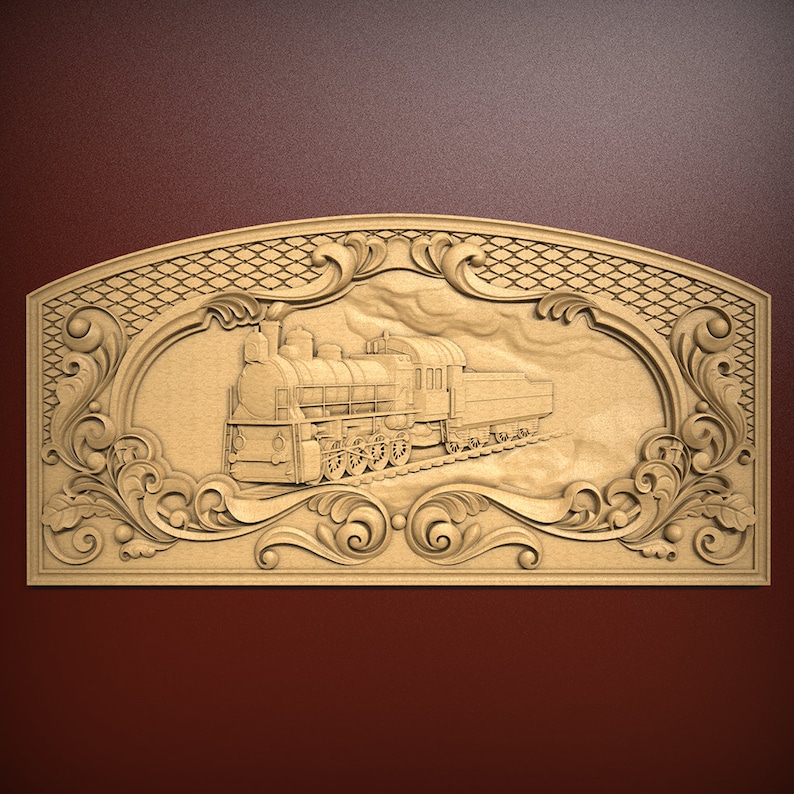 Train Wall Art, 3D STL Relief File for CNC Router Carving, Engraving - Etsy