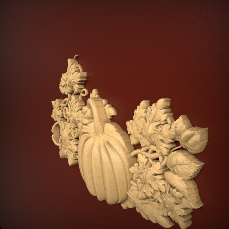 Pumpkins and Vines, STL Relief File for CNC Router Carving, Engraving ...
