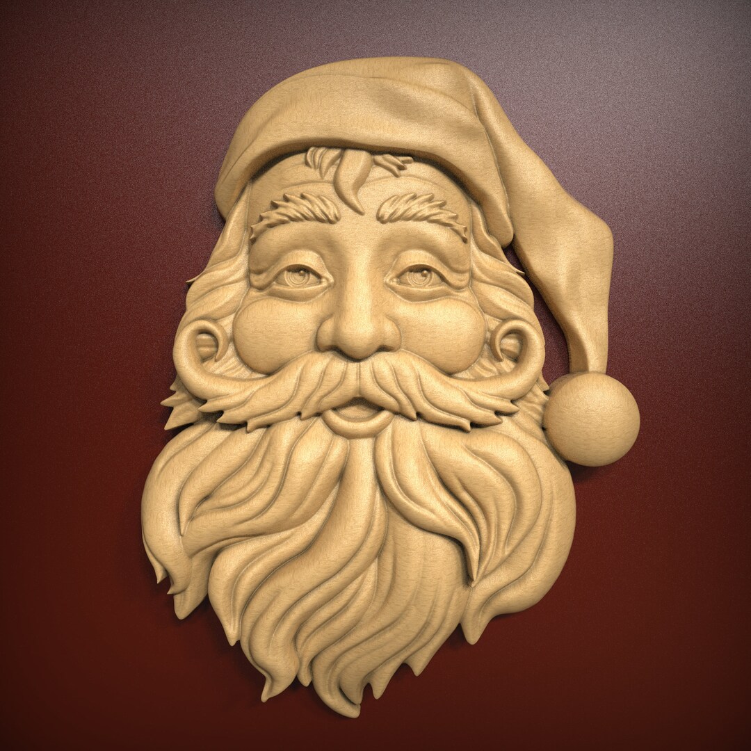 Santa, STL Relief File for CNC Router Carving, Engraving - Etsy