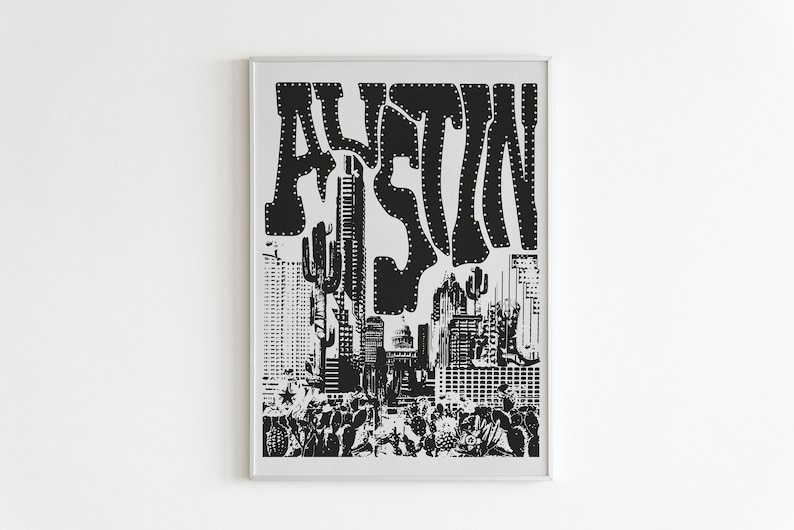 Keep Austin Weird Digital Download - B&W - Etsy