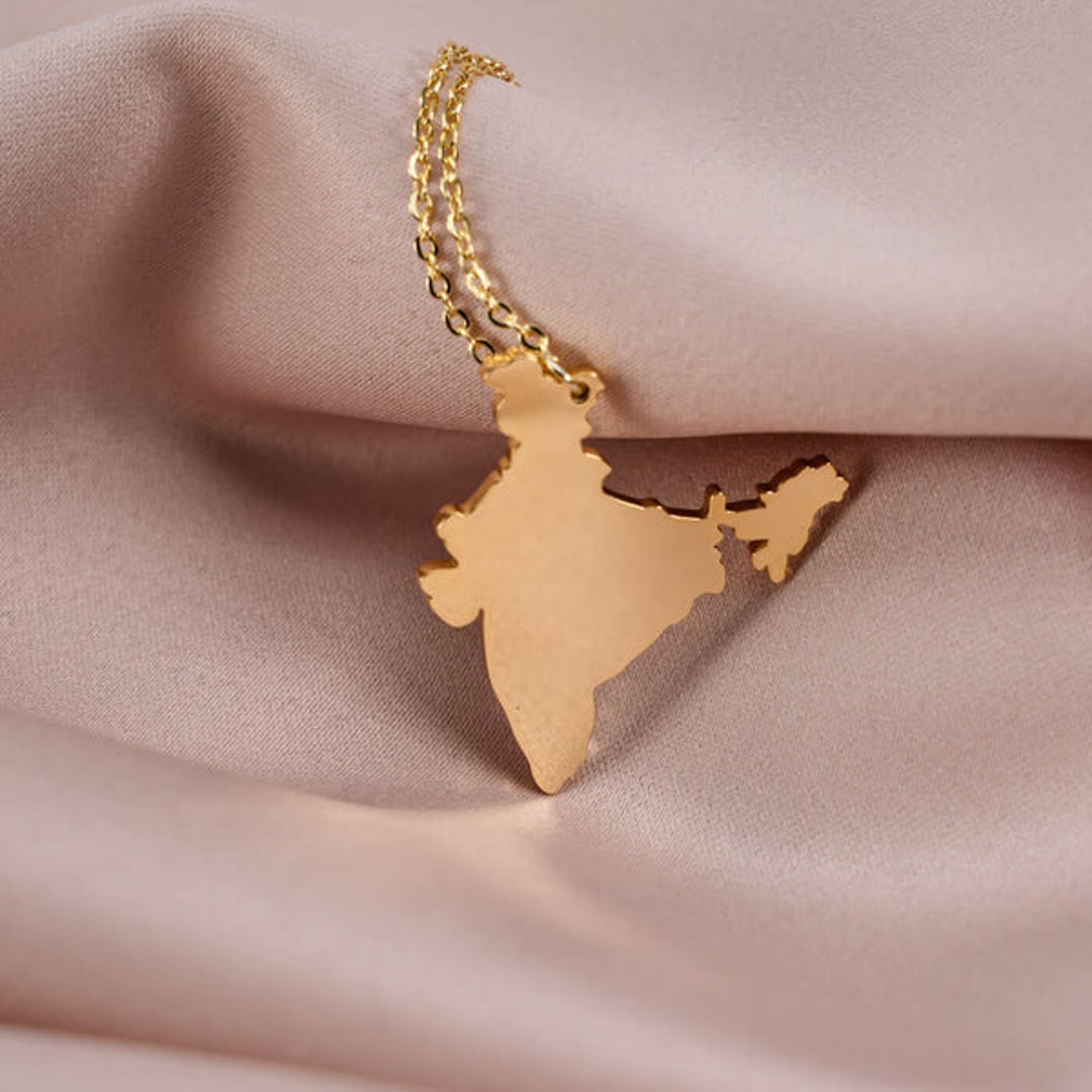 India Map Necklace - Etsy