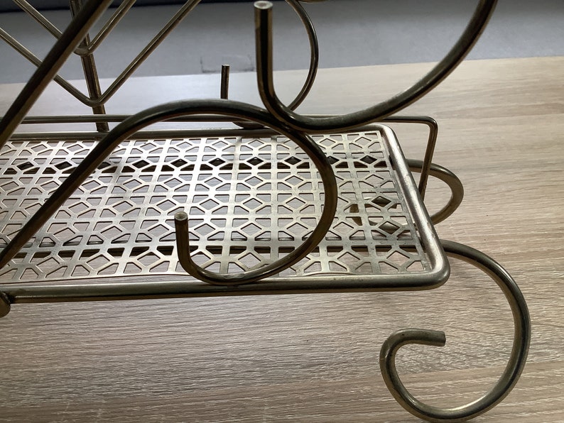 Vintage MCM Atomic Era Metal Magazine Holder - Etsy