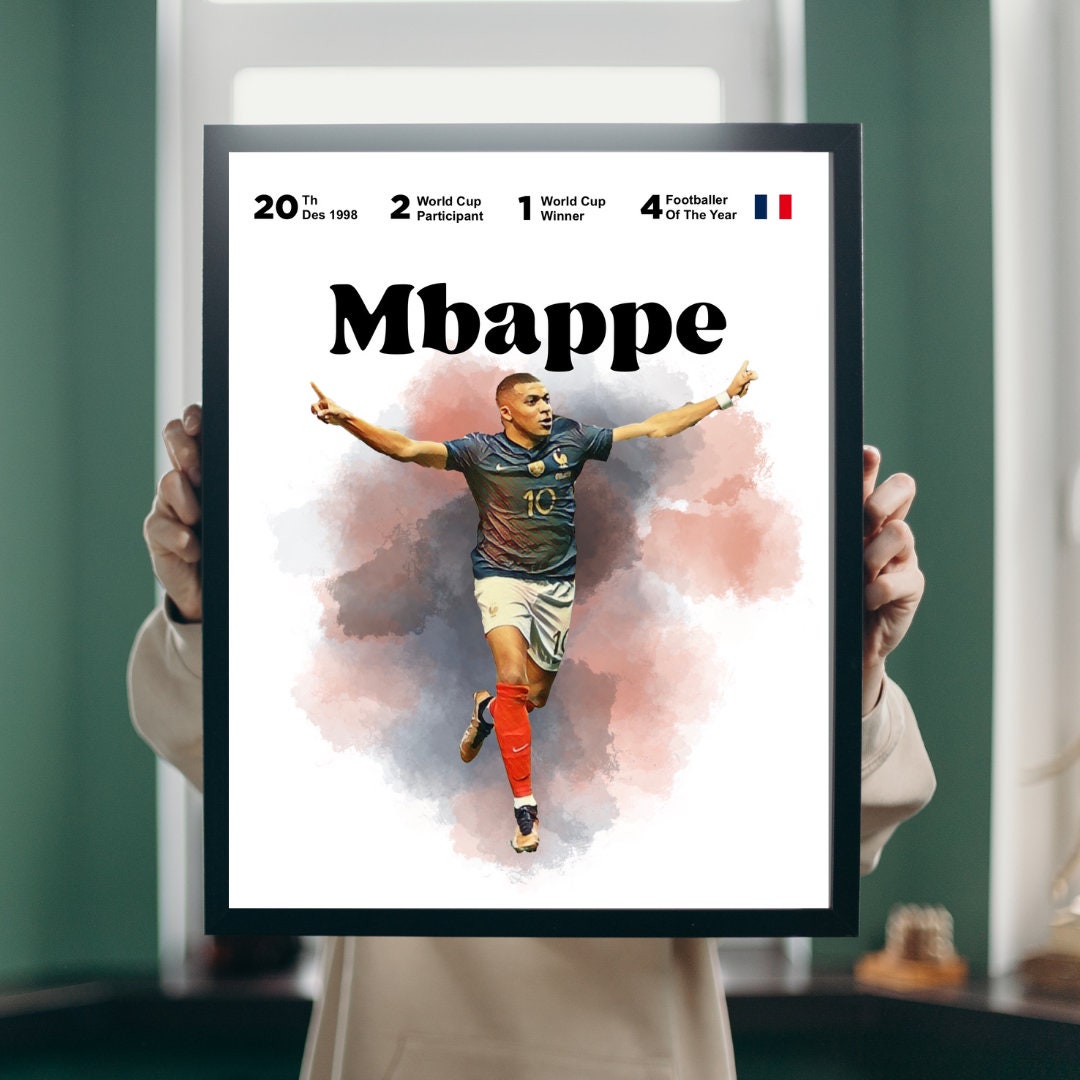 Kylian Mbappé L'équipe De France De Football Poster Starting at 16,99 ...