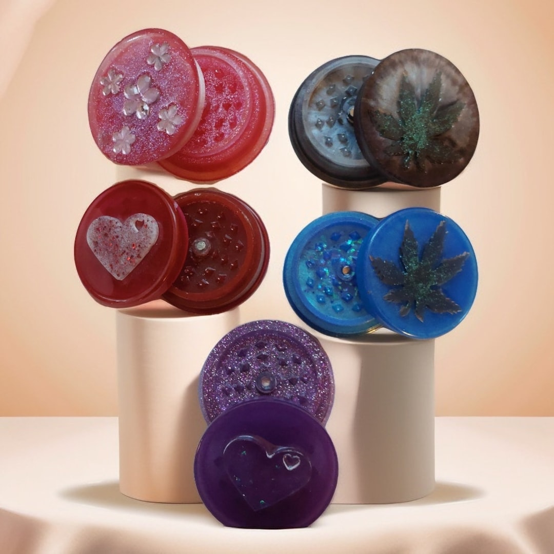 Magnetic Grinder Herb Grinder Weed Leaf Hemp Handmade Epoxy - Etsy