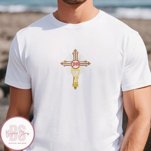 Christian Cross Machine Embroidery Design, JHS Embroidery Religious ...