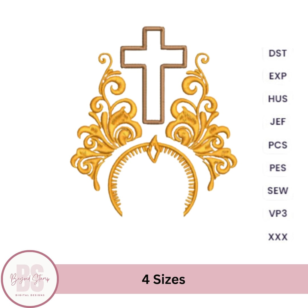 Christian Cross Machine Embroidery Design Religious Embroidery ...