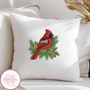 Red Cardinal Embroidery Design Bundle, Christmas Cardinal Red Bird ...
