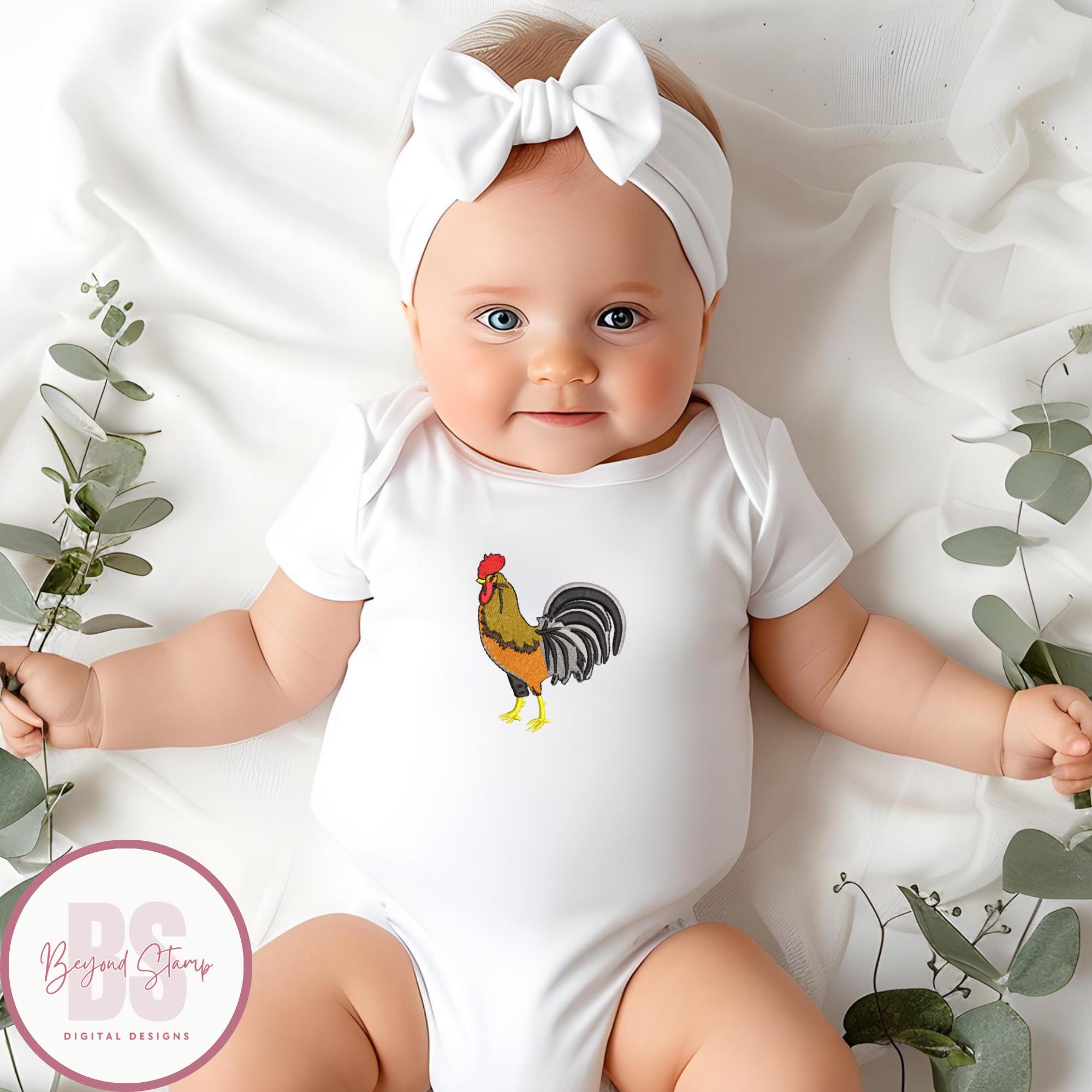 Rooster Embroidery Design, Colorful Rooster , Majestic Rooster Machine ...