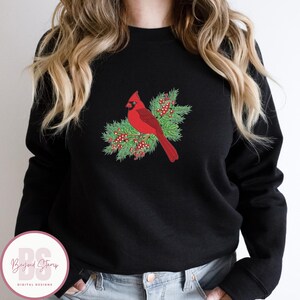 Red Cardinal Embroidery Design Bundle, Christmas Cardinal Red Bird ...