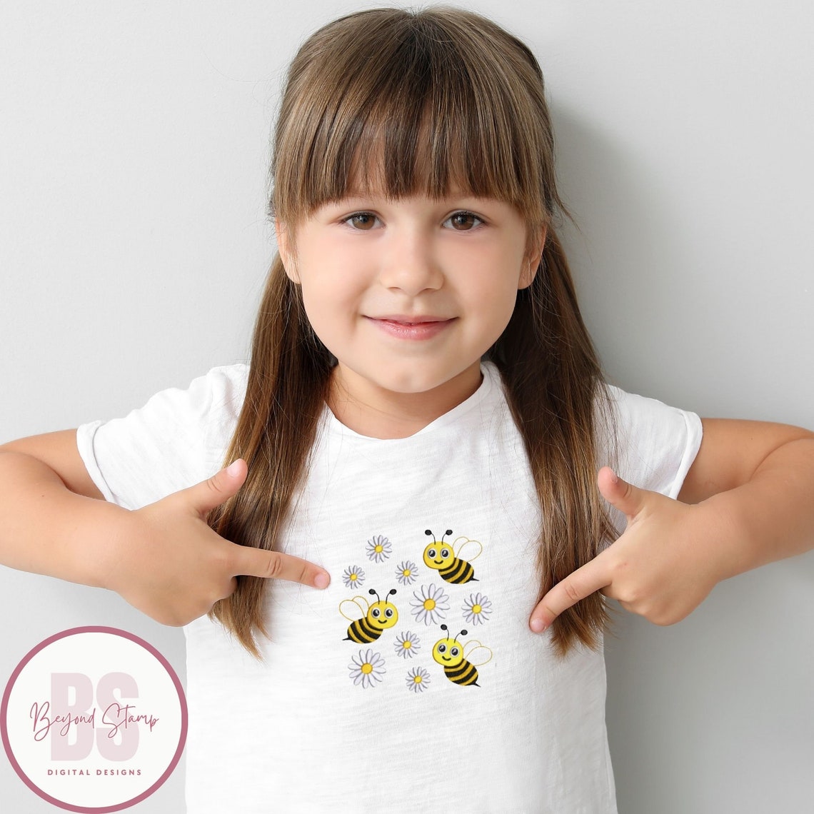 Bee Embroidery Design, Daisy and Bee Machine Embroidery Design, Kids ...