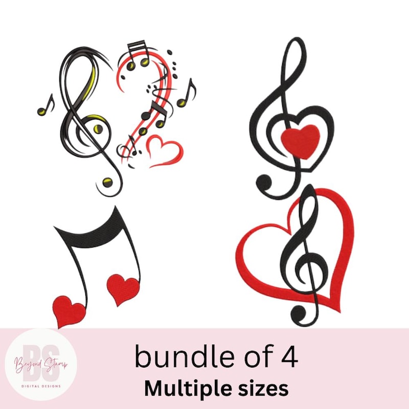 Music Note Heart - Etsy