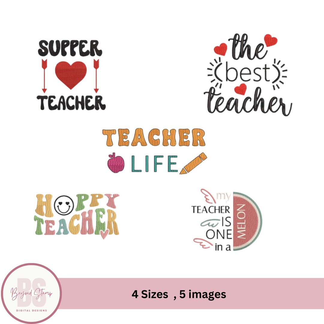 Teacher Embroidery Designs, the Best Teacher Machine Embroidery ...