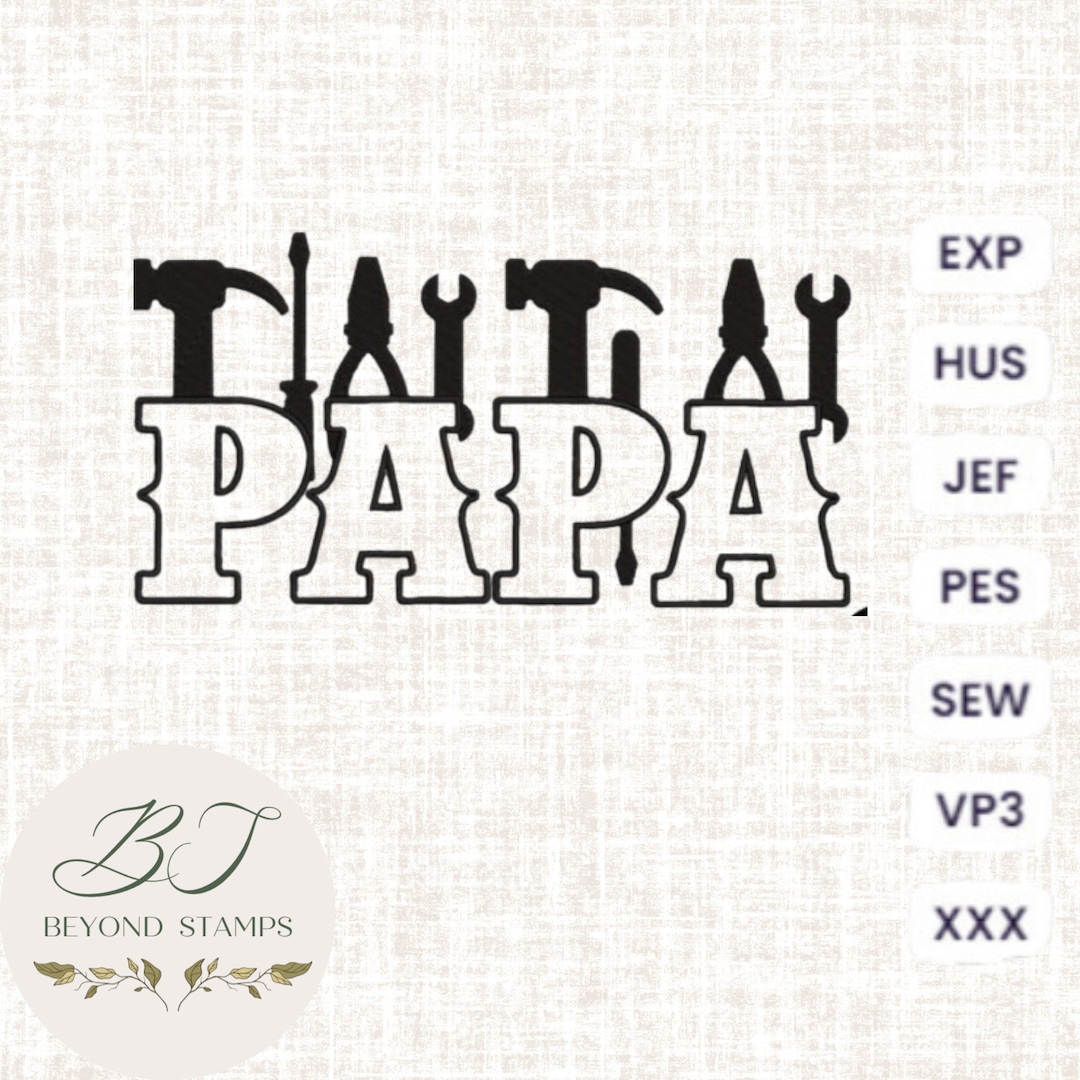 Papa Tools Trendy Embroidery Designs ,machine Embroidery, Pes File ...