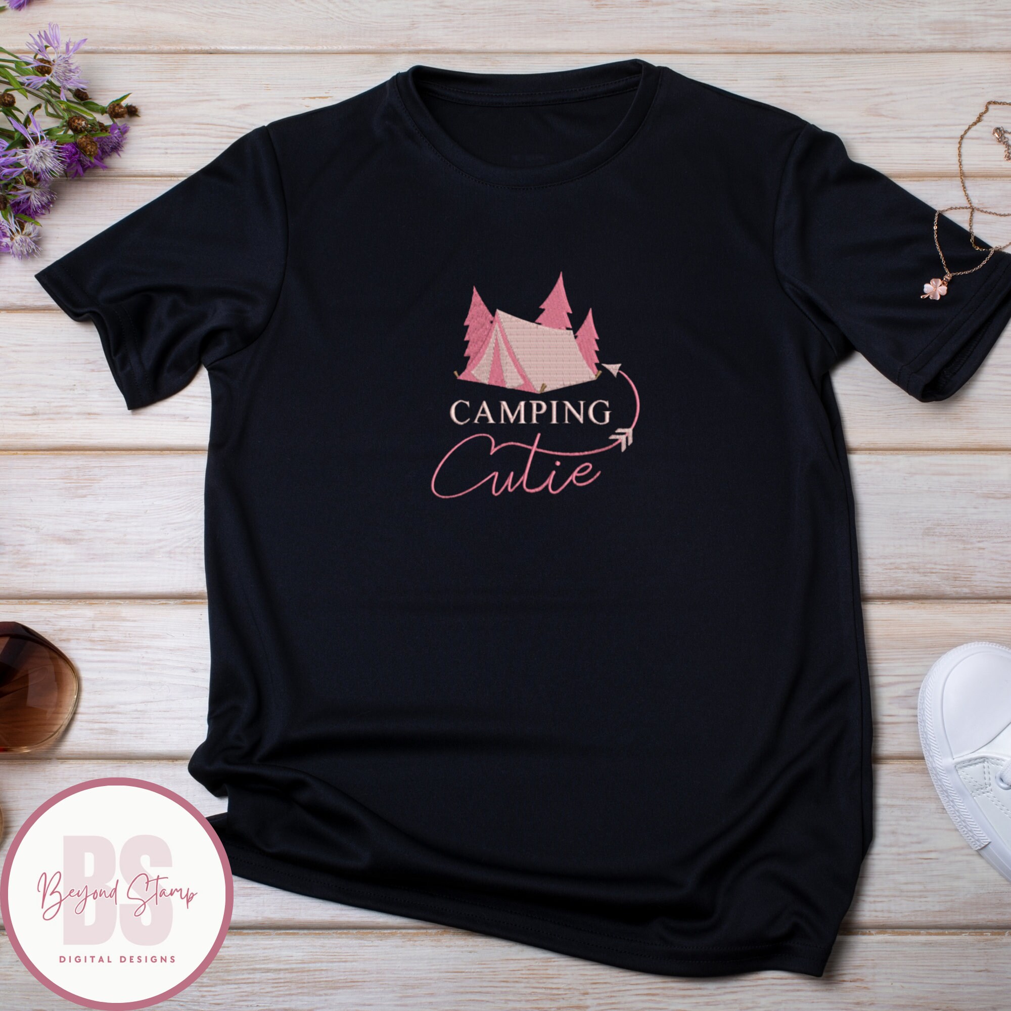 Camping Cutie Machine Embroidery Design, Camping Embroidery , Girls ...