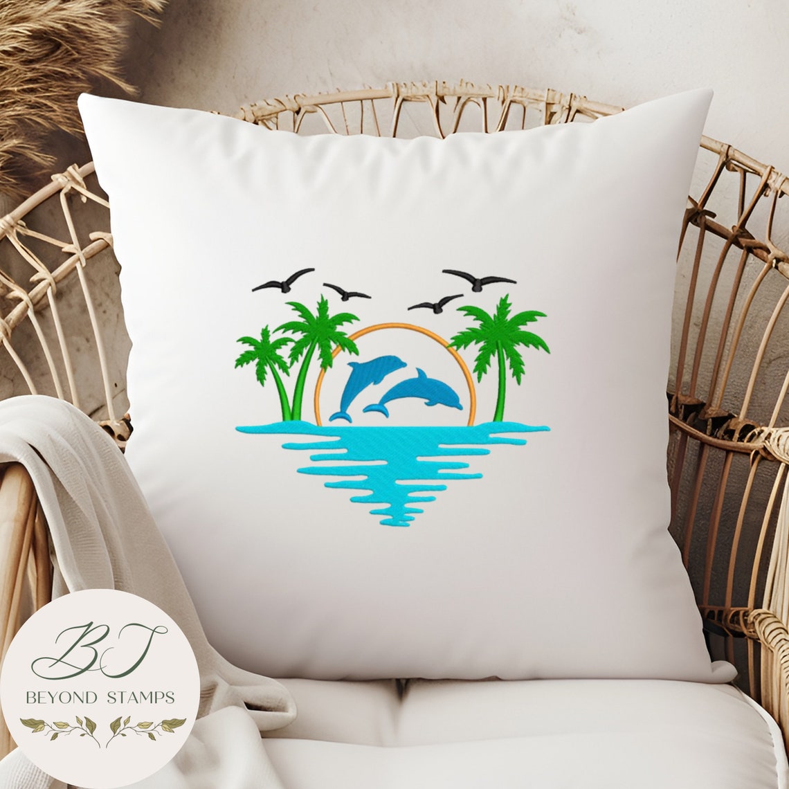 Beach Scene Embroidery Design ,beach Embroidery Designs, Trendy Machine ...
