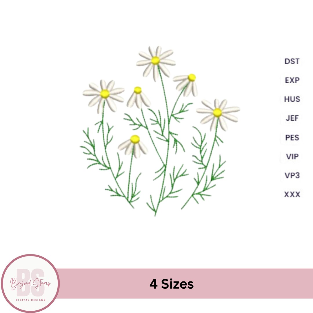 Daisy Embroidery Design Machine Embroidery Designs, Wildflowers ...
