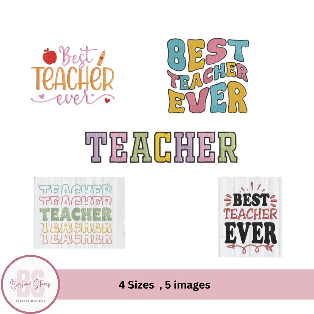 Teacher Embroidery Designs, Machine Embroidery, Worlds Best Teacher ...