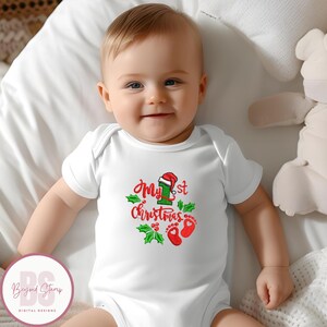 My First Christmas Embroidery Design Bundle, Baby's 1st Christmas ...